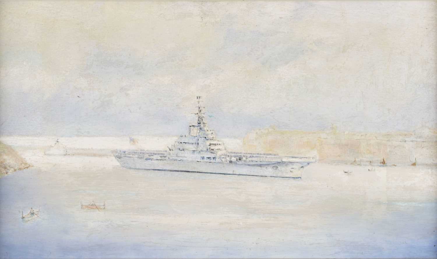 Lot 56 - Moodie (R, Commander). HMS Albion entering
