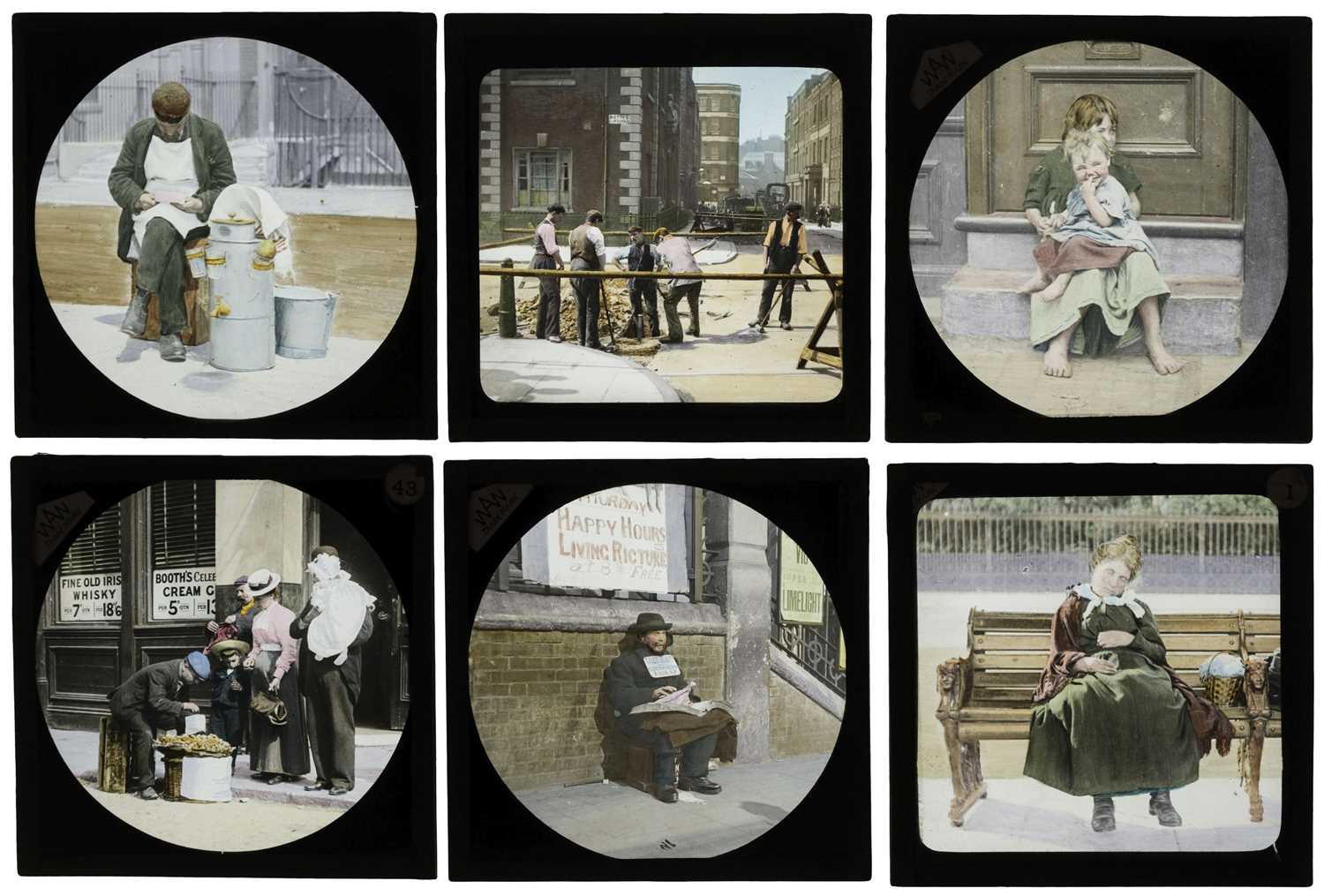 Lot 86 - Magic Lantern Slides. A group of 34 coloured