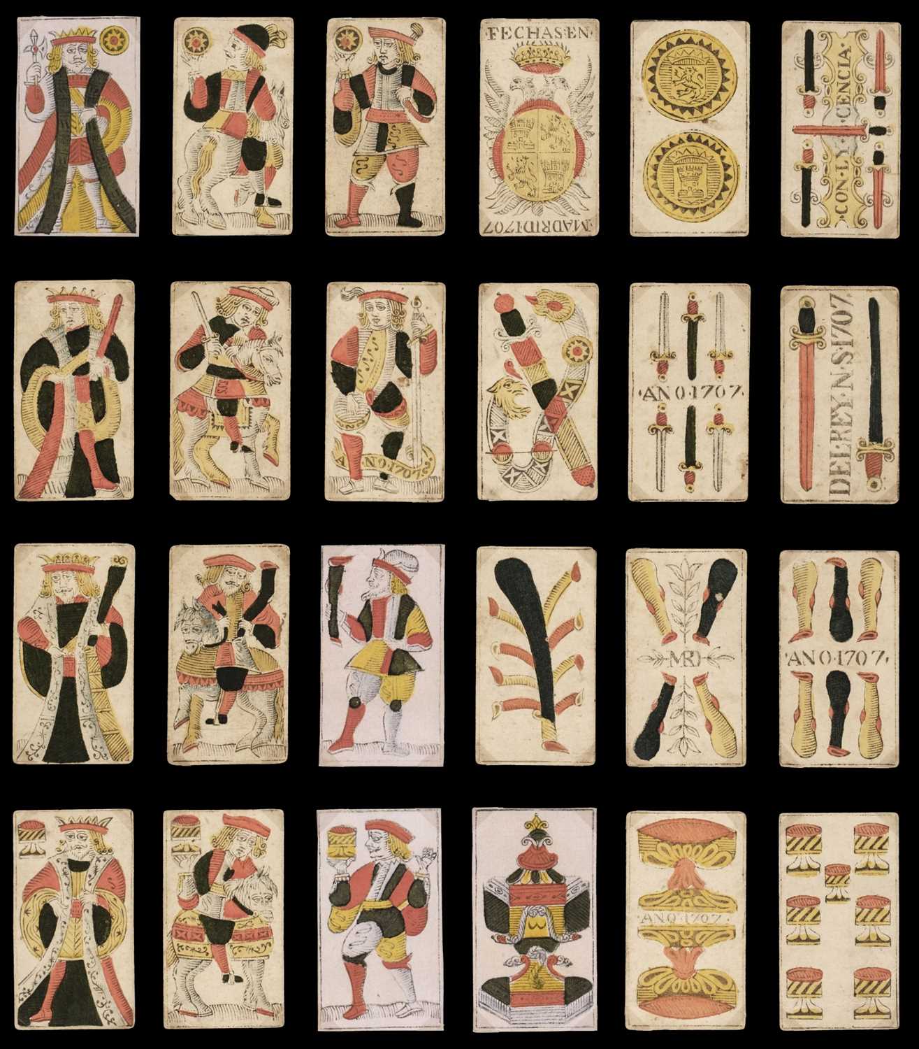 Lot 517 - Spanish playing cards. Madrid pattern,