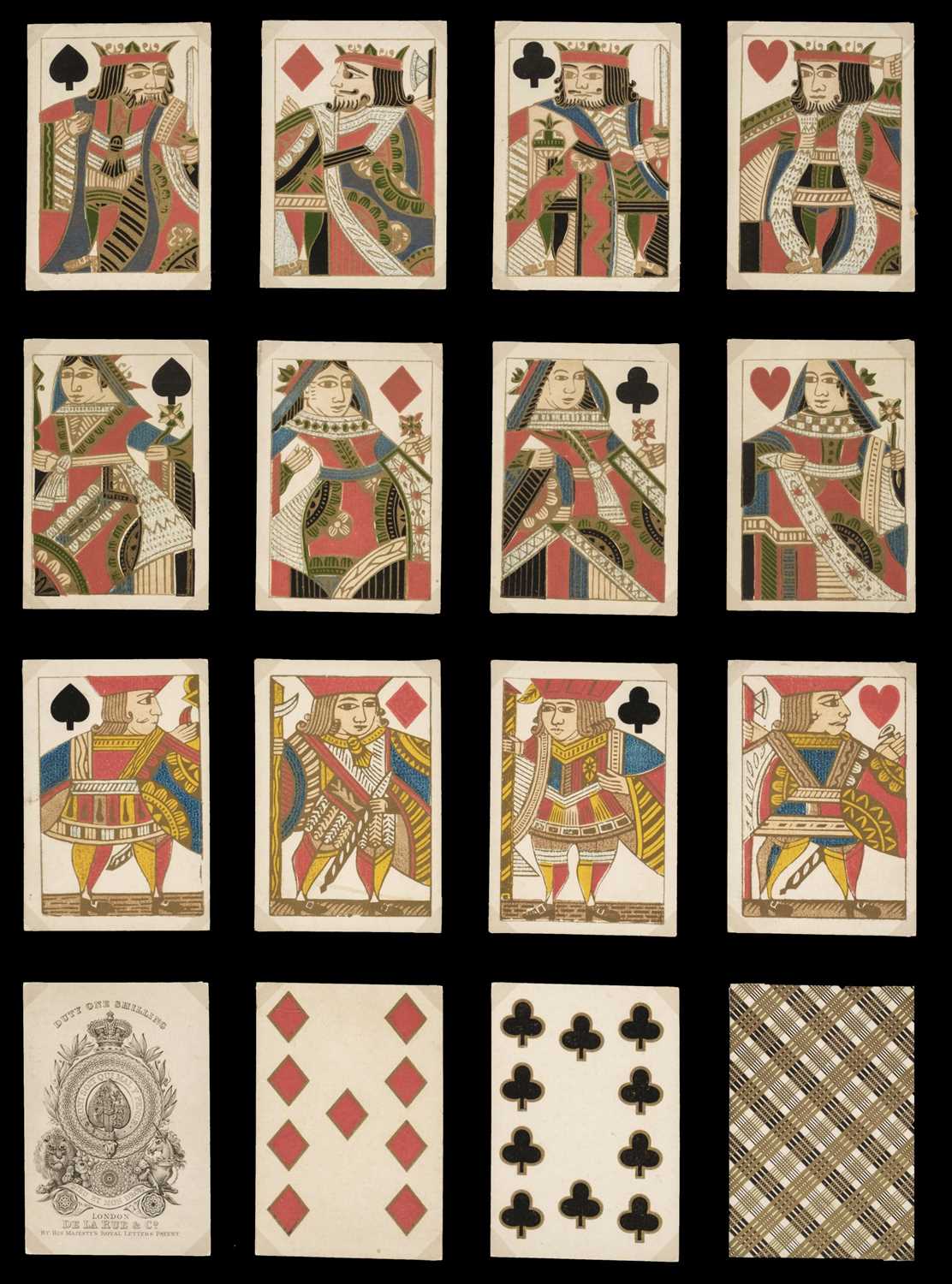 Lot 490 - English playing cards. Illuminated edition,