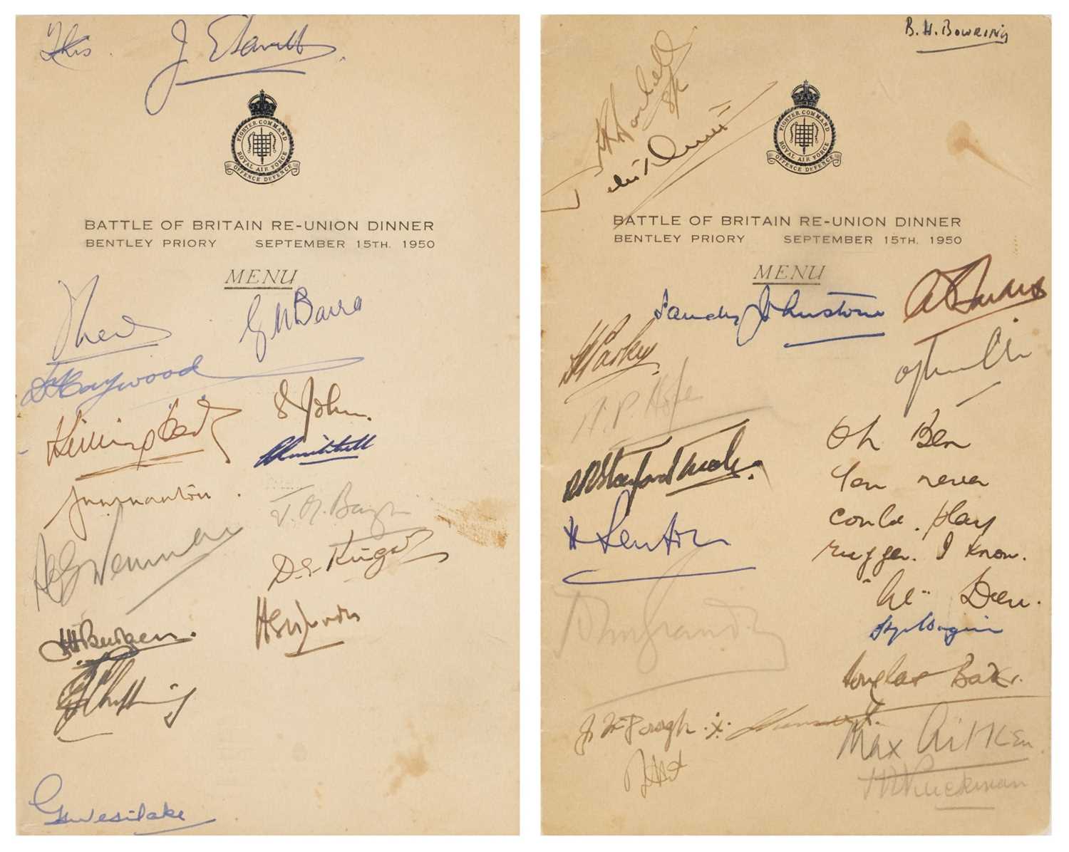 Lot 337 - Battle of Britain. Re-union dinner, Bentley