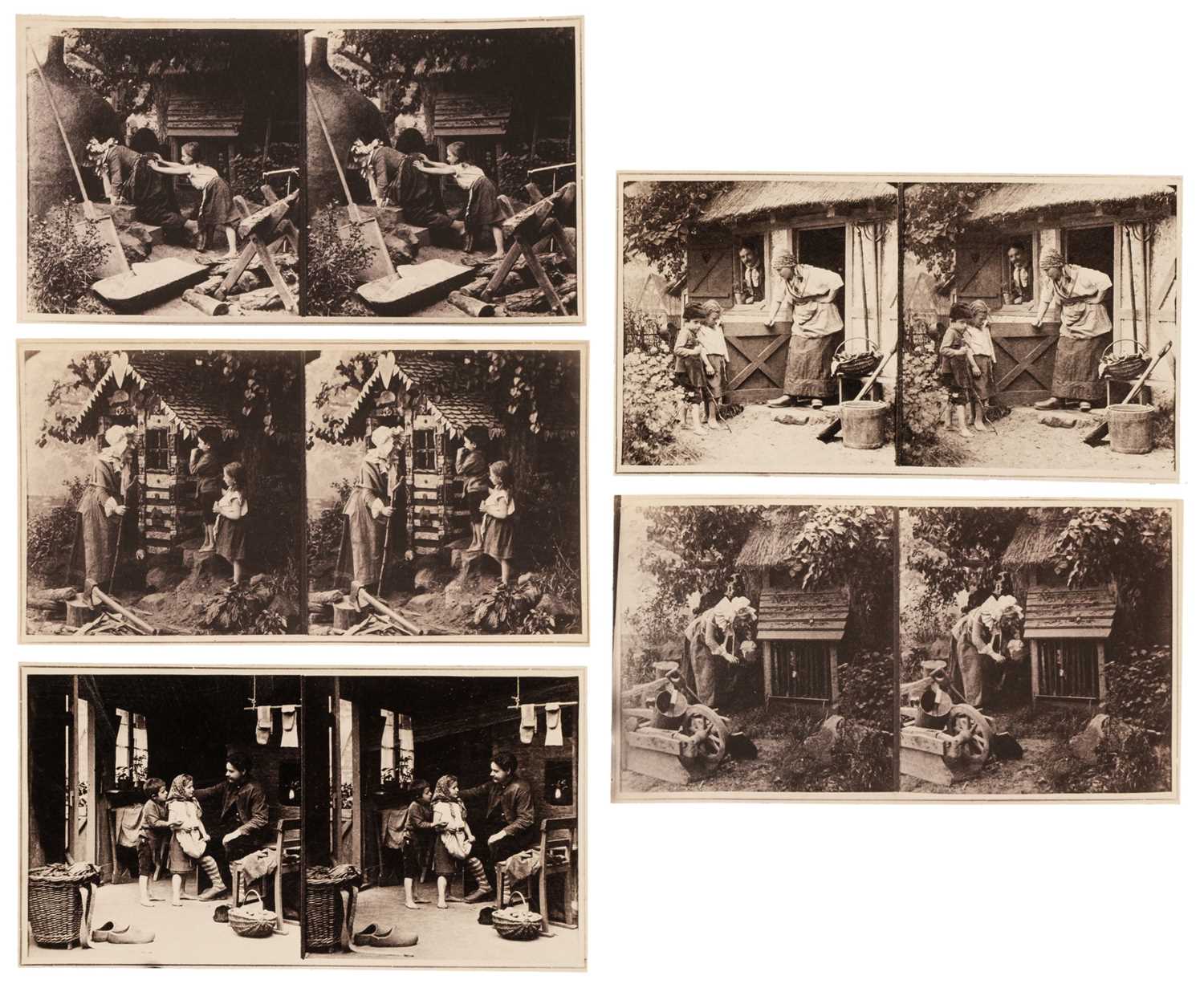 Lot 170 - Stereoscopic views. A group of five genre
