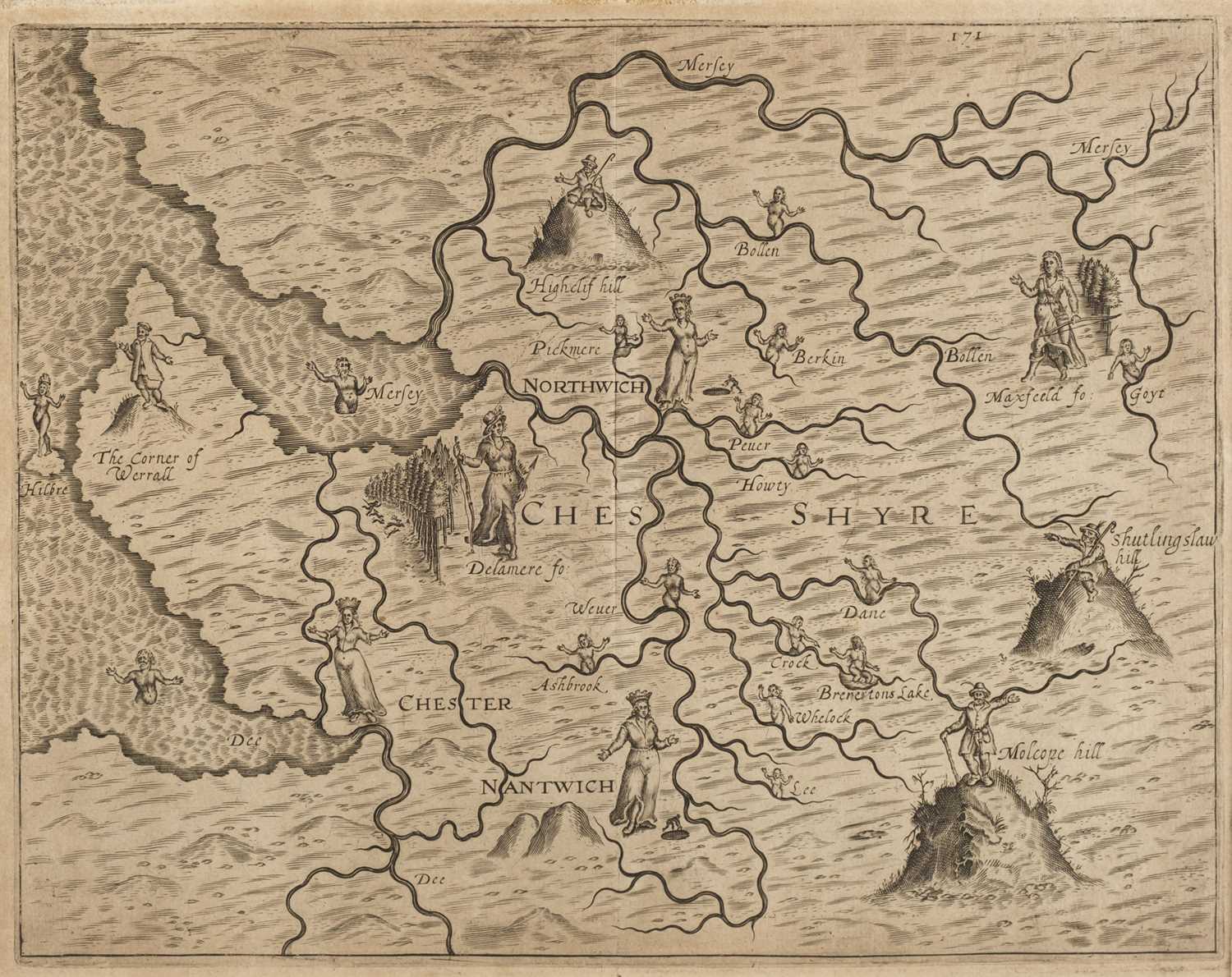 Lot 108 - Cheshire. Drayton (Michael), Untitled map of