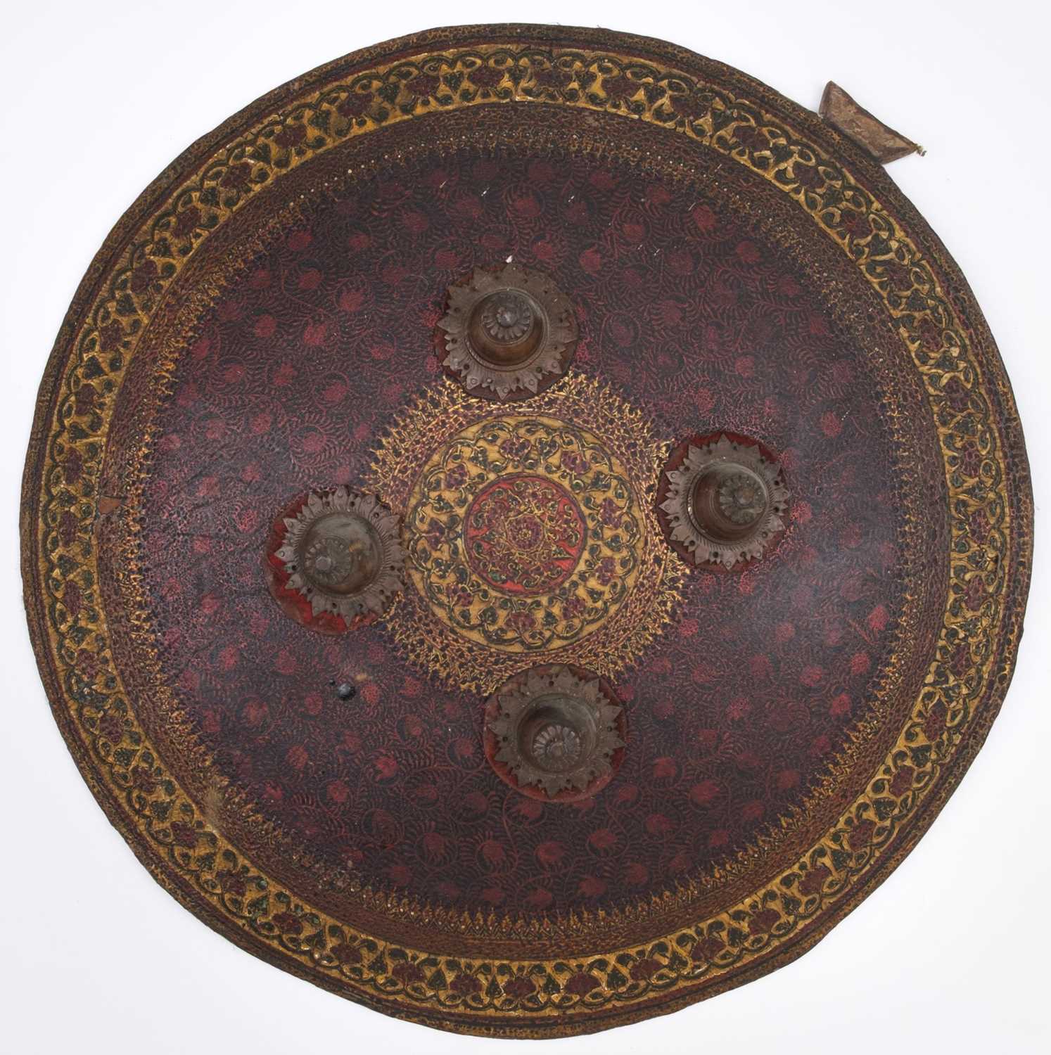 Lot 188 - Indo Persian. An Indian leather shield