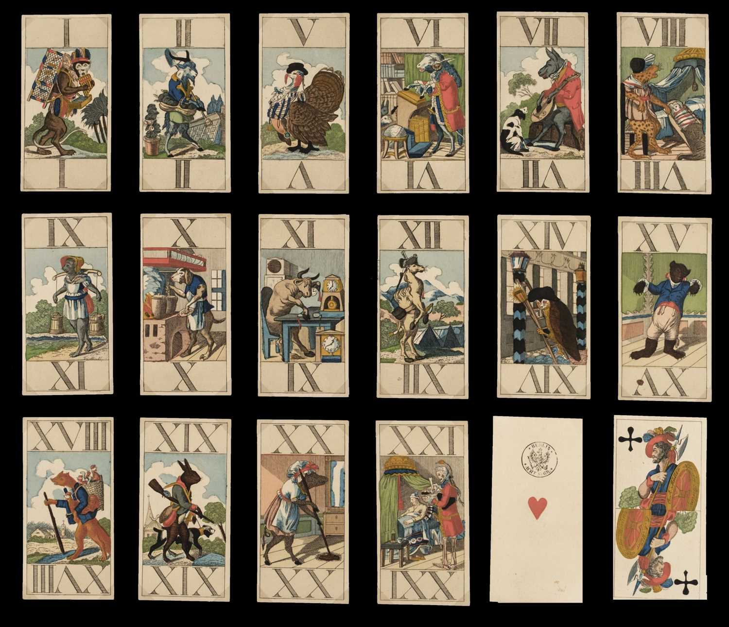 Lot 505 - German playing cards. Verkehrte Welt Tarock