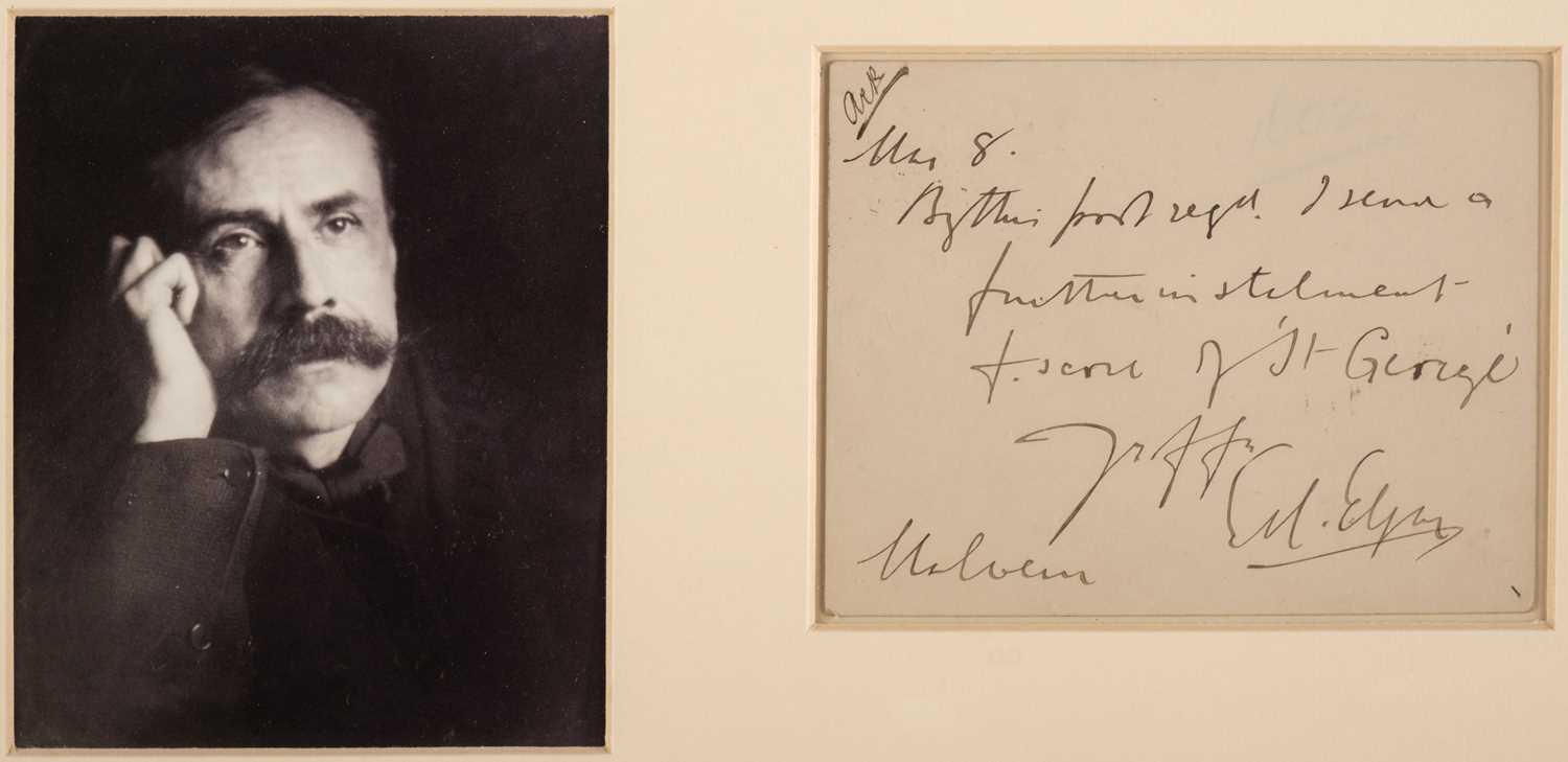 Lot 418 - Elgar (Edward, 1857-1934), English composer.