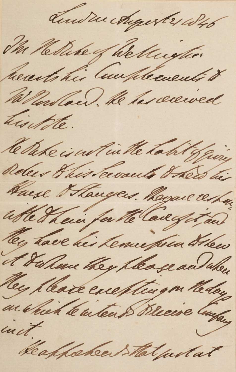 Lot 320 - Wellesley (Arthur, 1769-1852), 1st Duke of