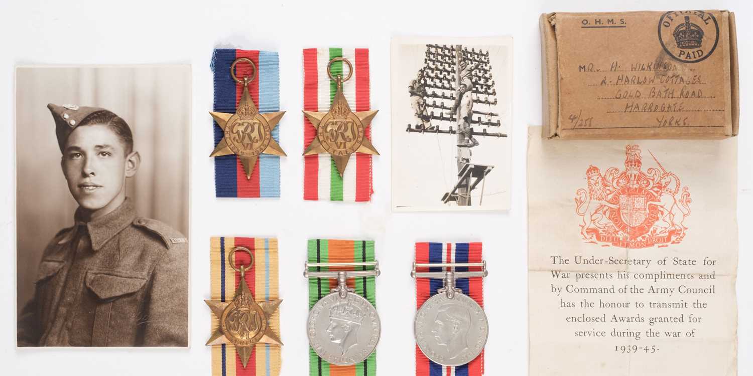Lot 149 - WWII medals. Five: Private H. Wilkinson,