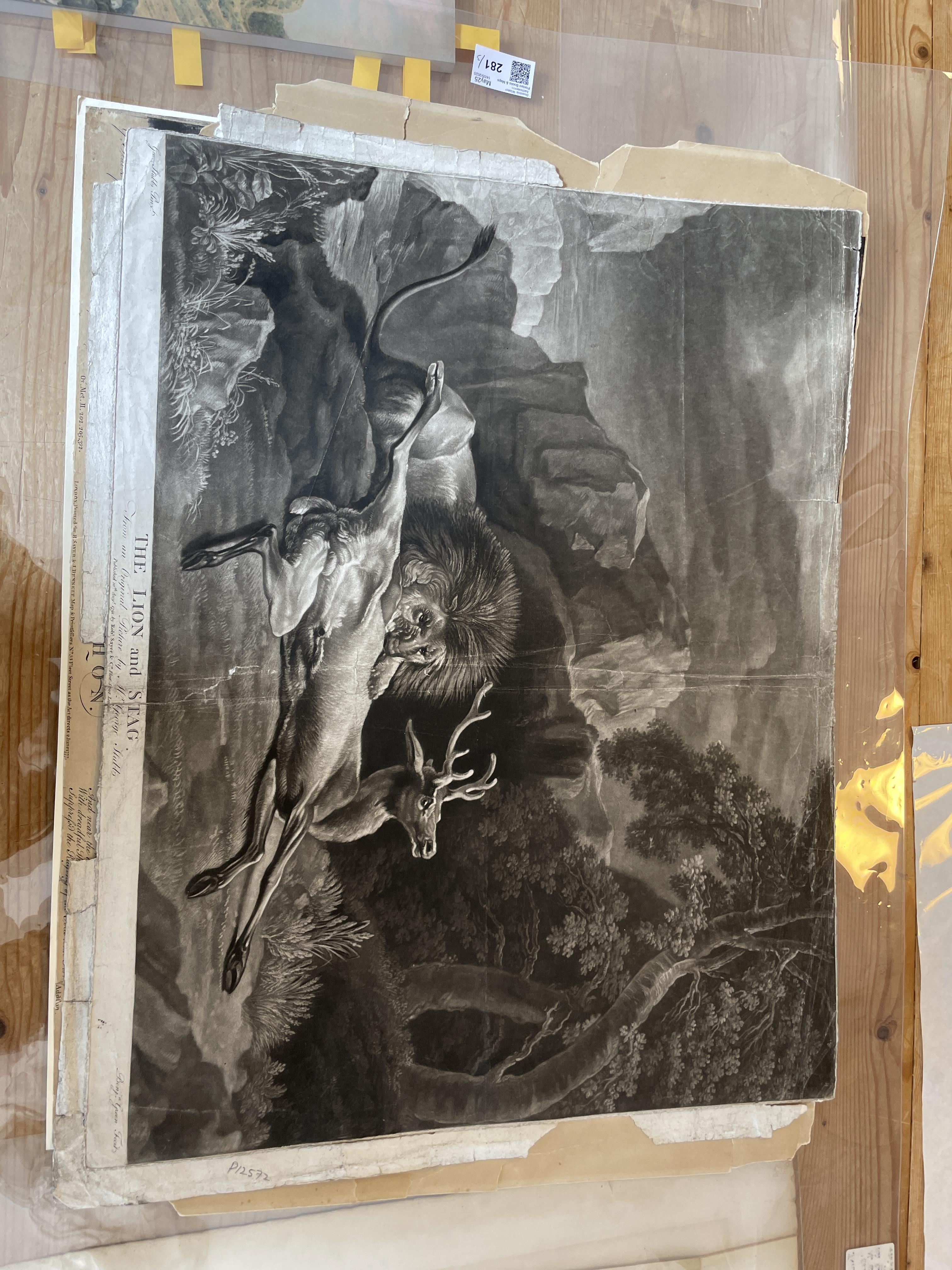 Lot 281 - Stubbs (George). The Lion and the Stag,