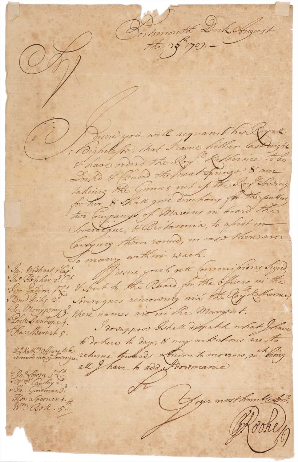 Lot 377 - Rooke (George, 1650-1709), Admiral of the