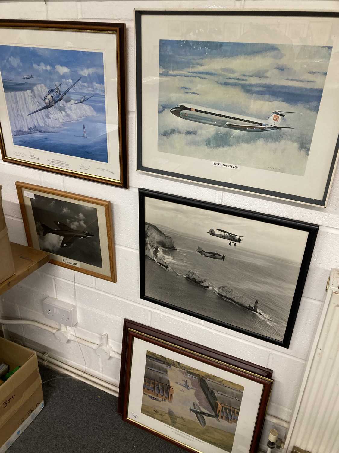 Lot 341 - Aviation Prints. A collection of six framed