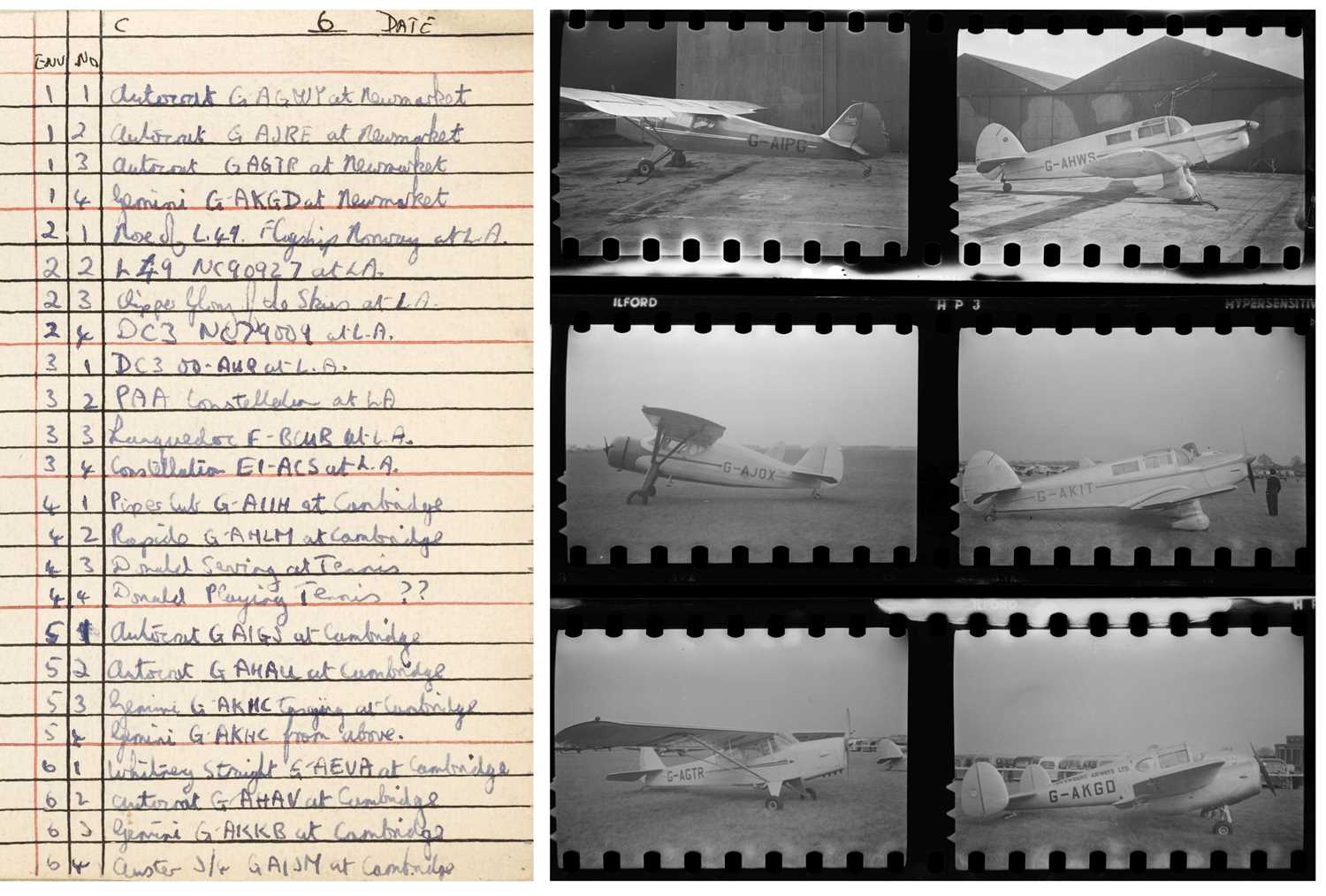 Lot 313 - Aircraft negatives. A collection of