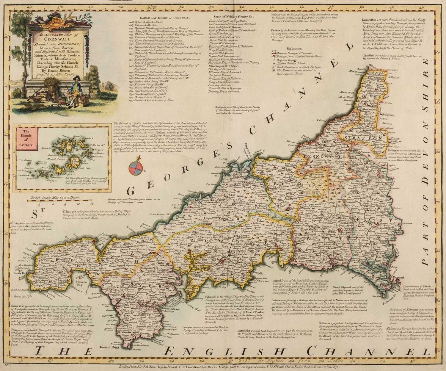 Lot 157 - Cornwall. Bowen (Emanuel), An Accurate Map