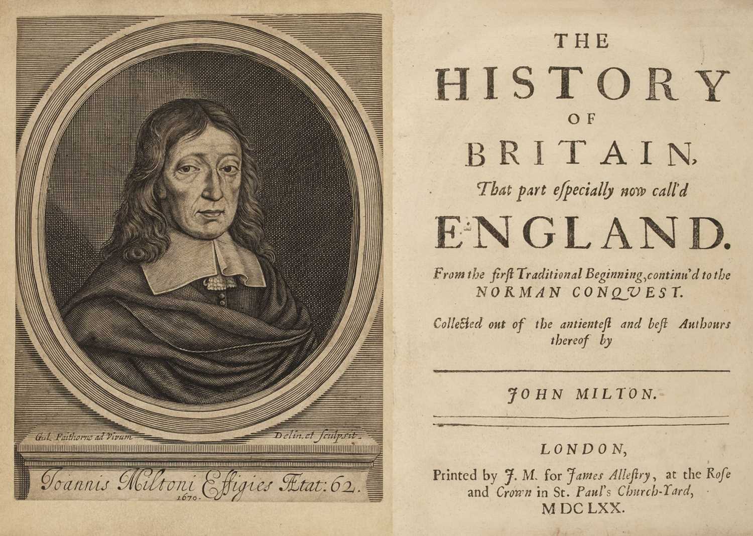 Lot 340 - Milton (John). The History of Britain, That