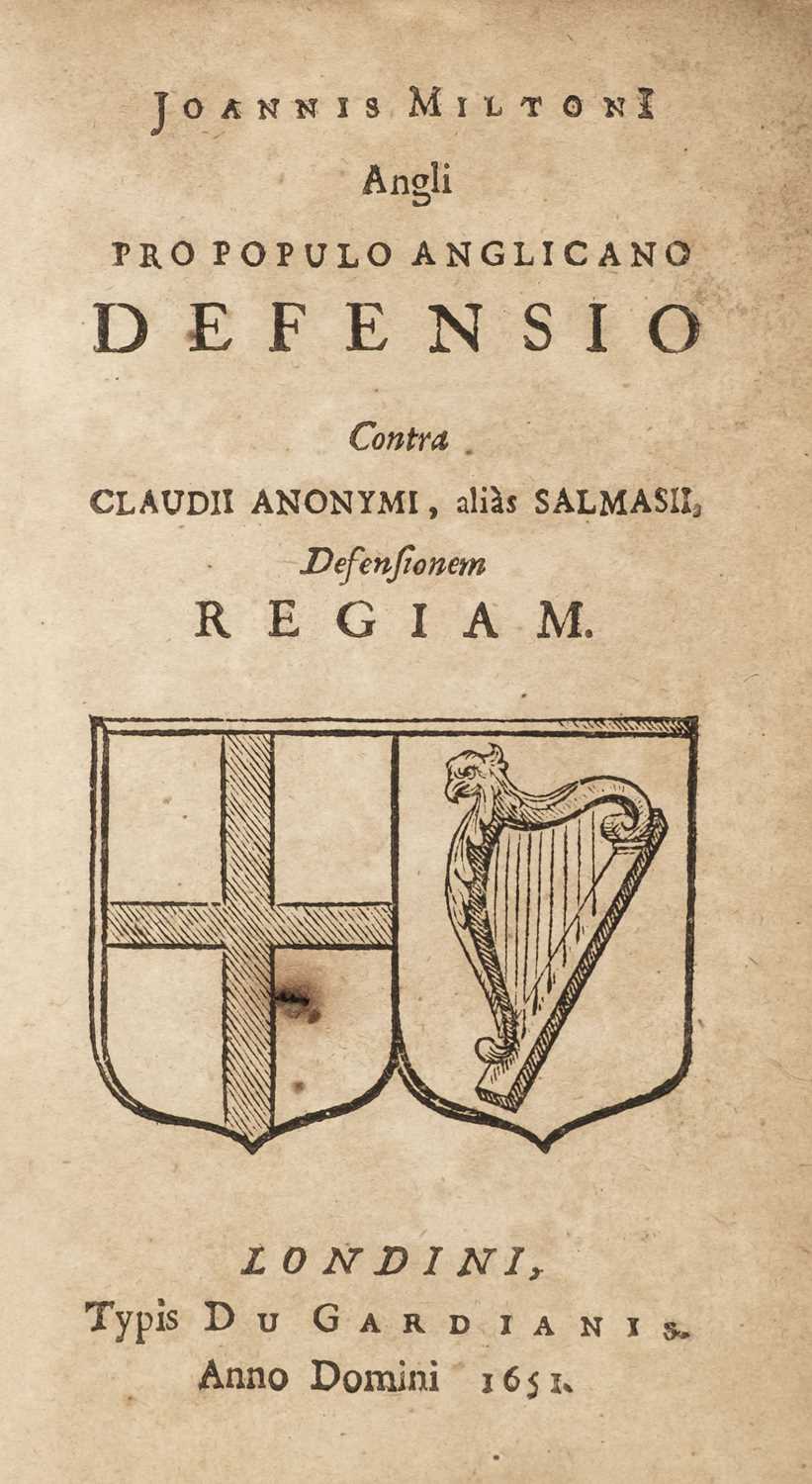 Lot 324 - Milton (John). Angli Pro populo Anglicano