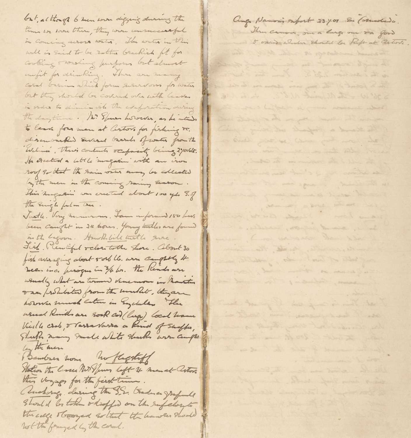 Lot 82 - Mauritius. Manuscript handbook to the