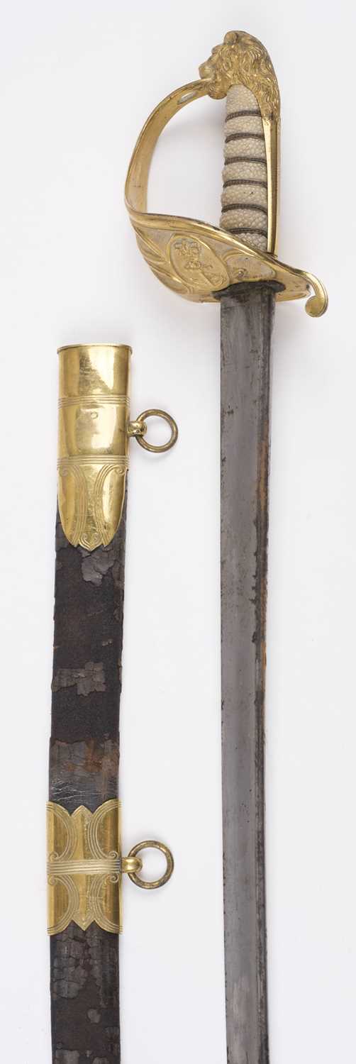 Lot 215 - Sword. A William IV Royal Navy officer's