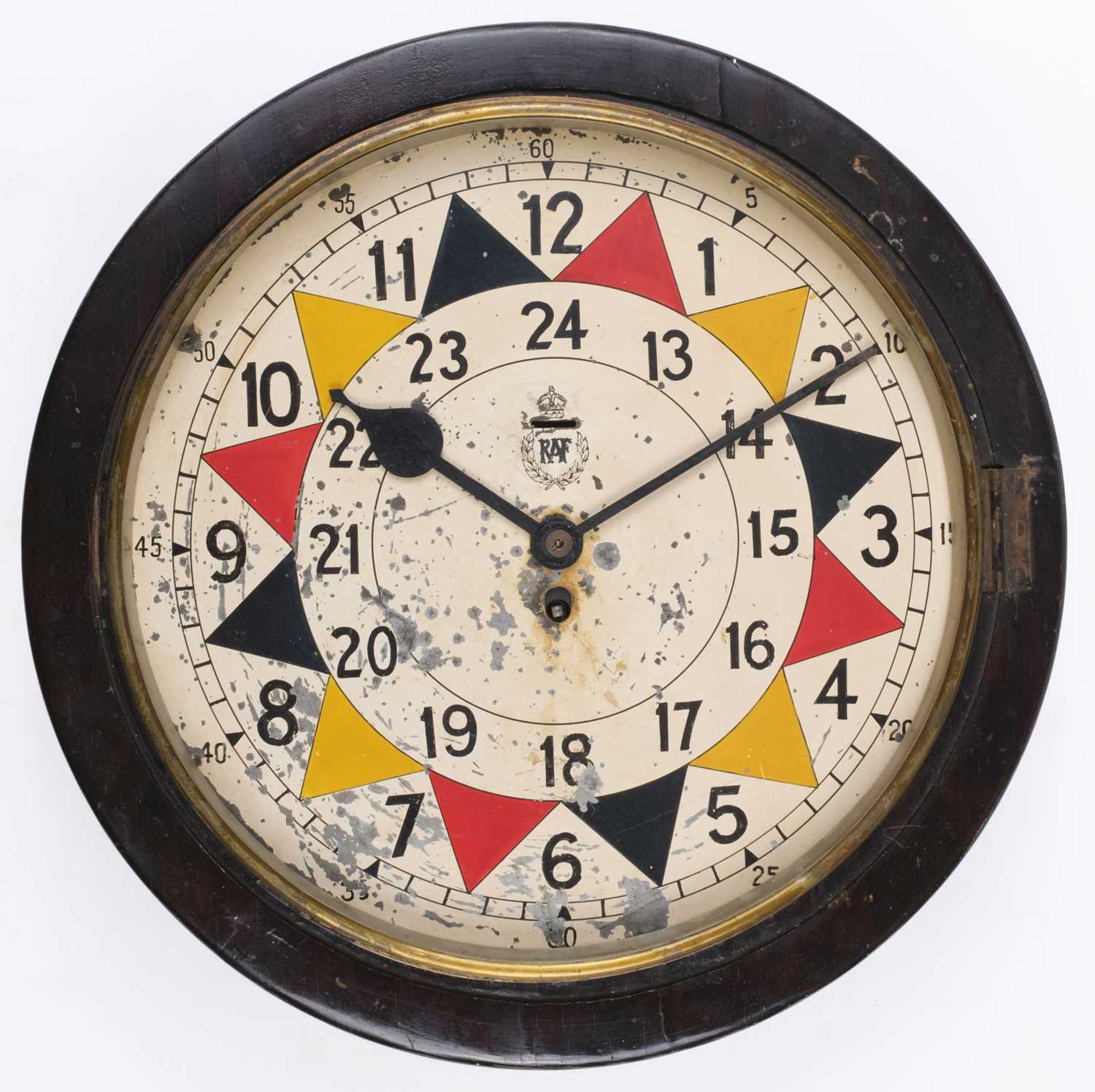 Lot 454 - RAF Sector clock. WWII sector clock dated