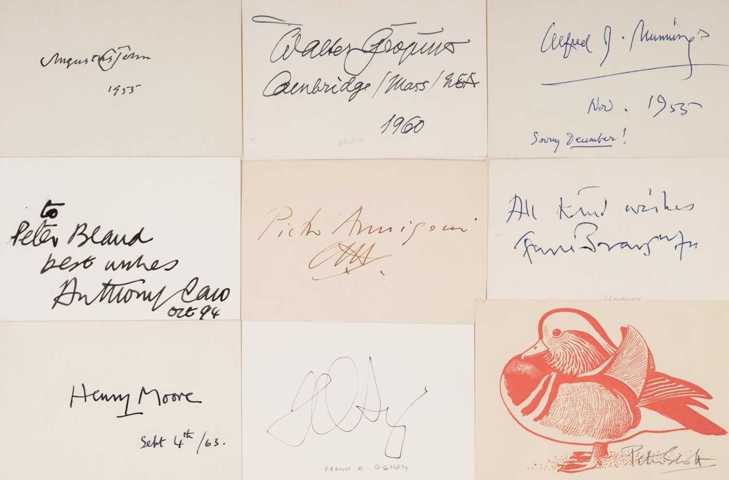 Lot 330 - Art Autographs. A group of 9 Letters and 25