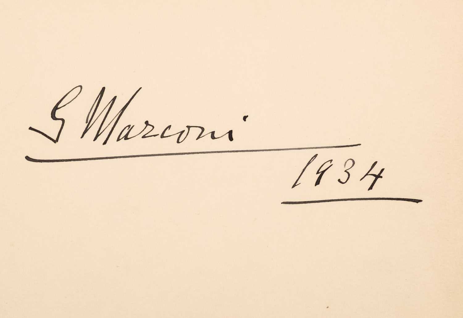 Lot 362 - Marconi (Guglielmo, 1874-1937). A bold black