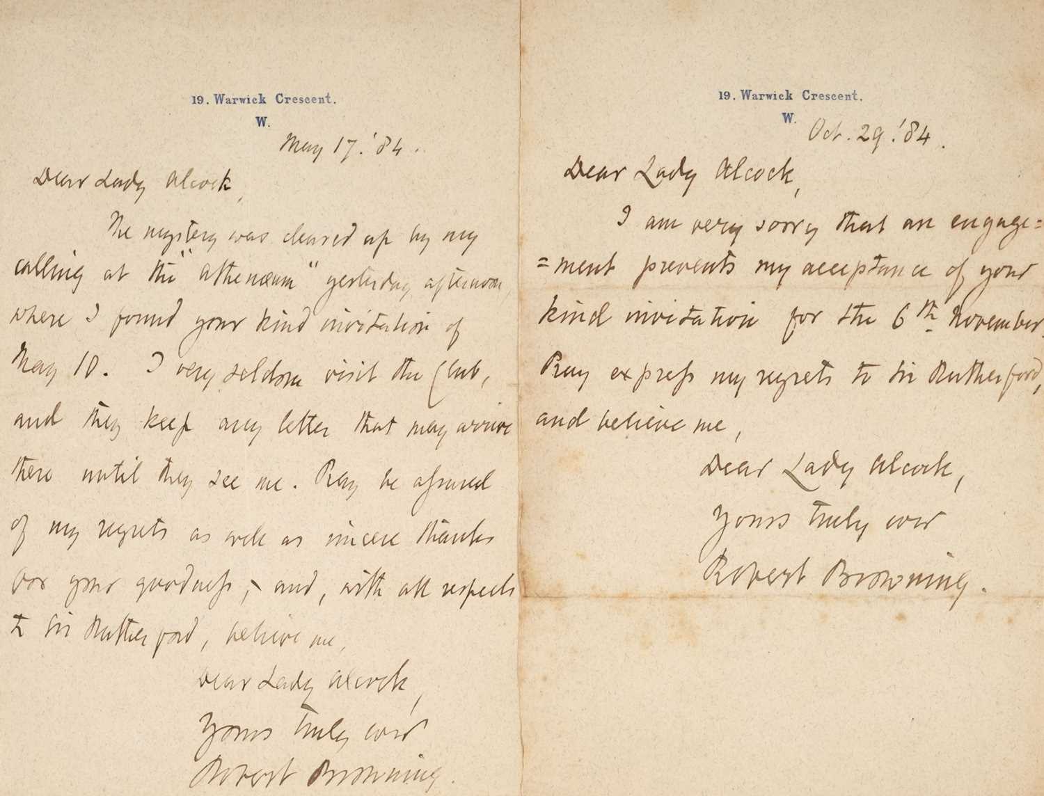 Lot 402 - Browning (Robert, 1812-1899), English poet