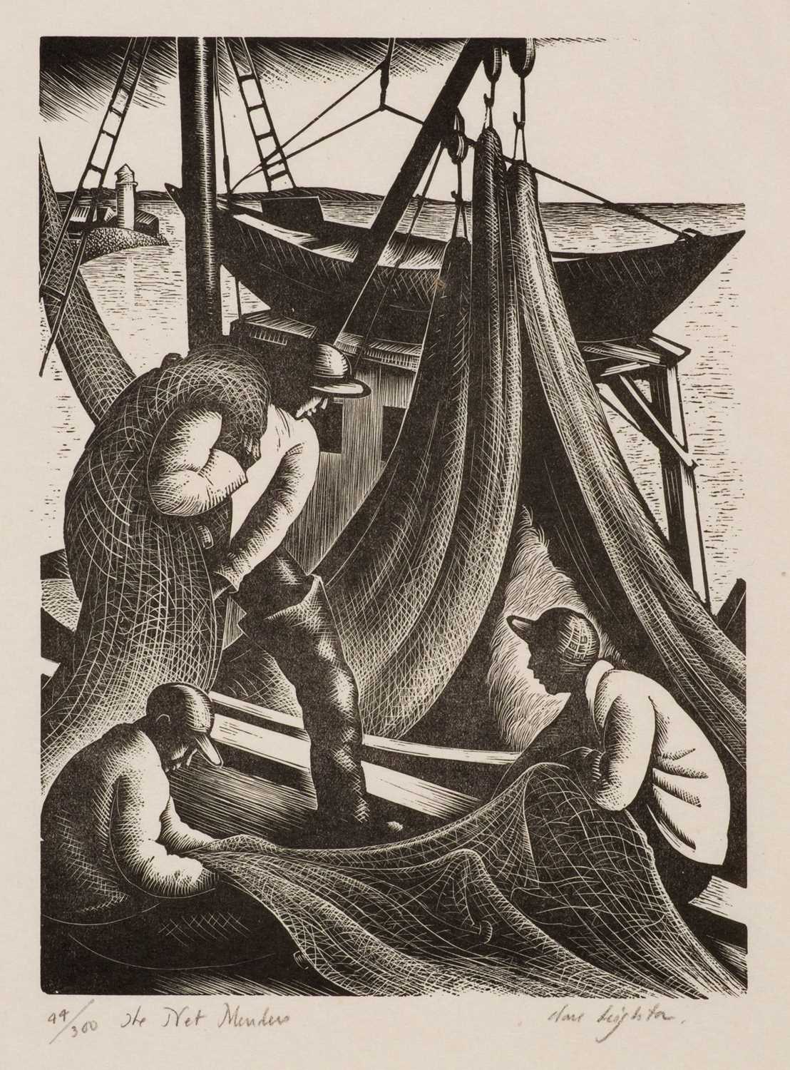 Lot 255 - Leighton (Clare, 1899-1989). The Net Menders,