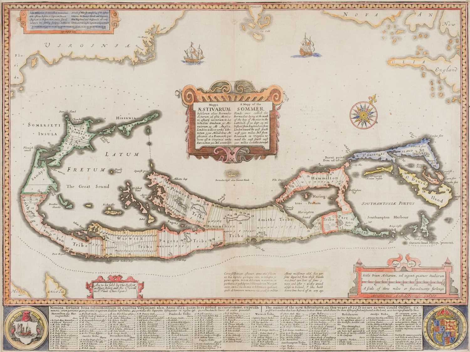 Lot 93 - Bermuda. Speed (John), A Mapp of the Sommer