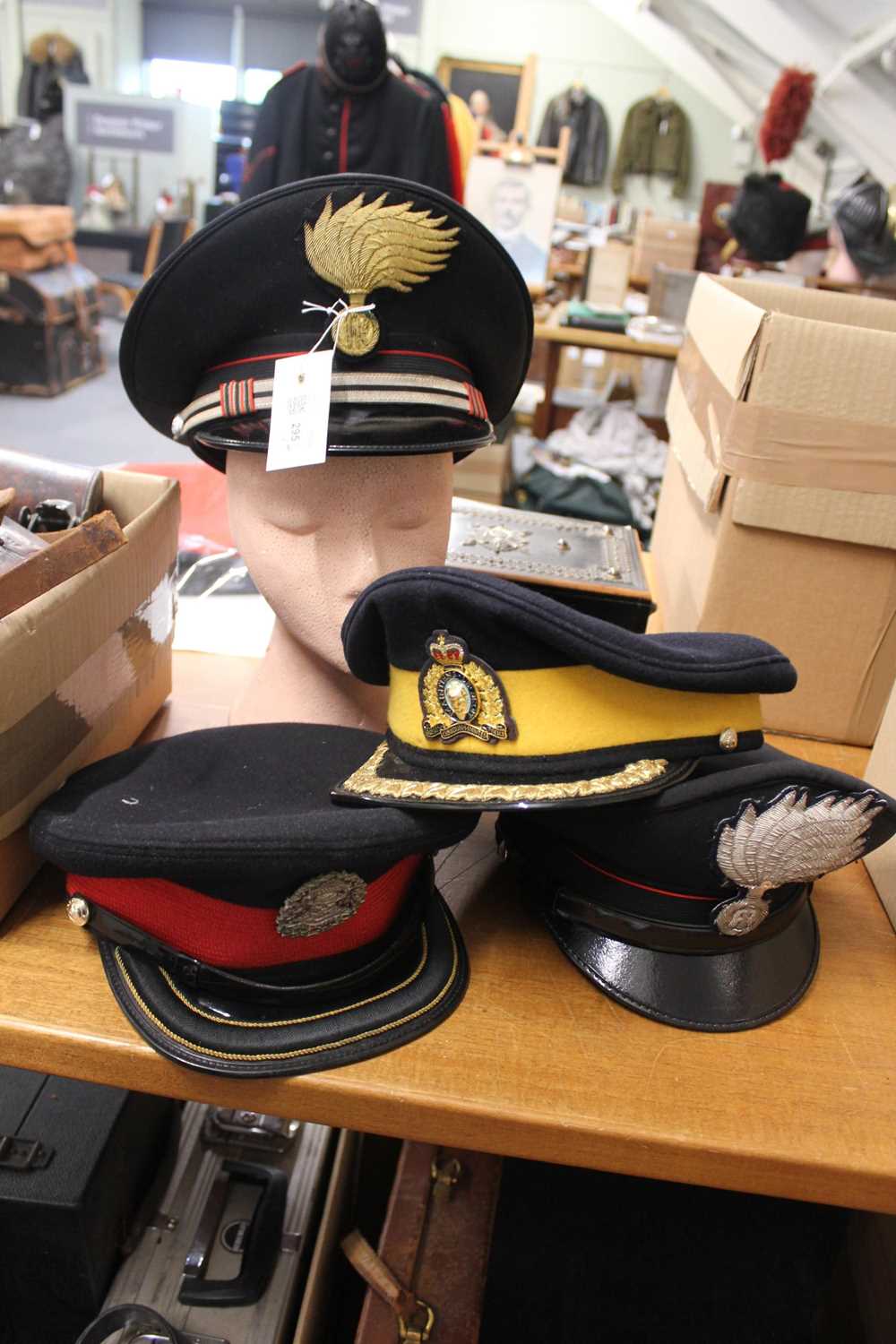 Lot 295 - Military hats. A Royal Canadian Mounted