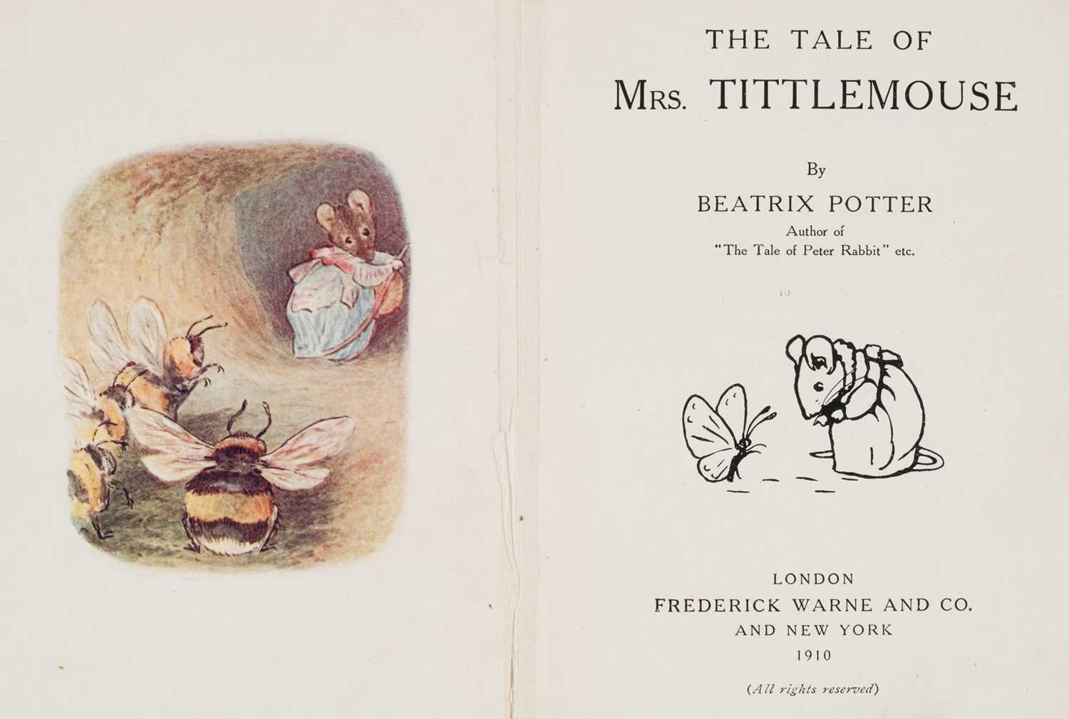 Lot 53 - Potter (Beatrix). The Tale of Mrs Tittlemouse,