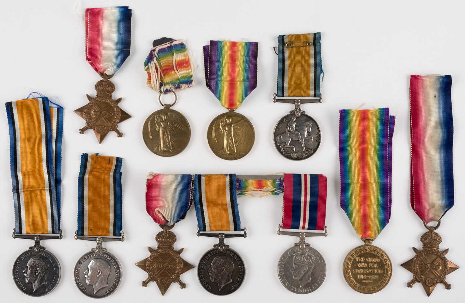 Lot 217 - Irish medals. A group of three WWI medals to