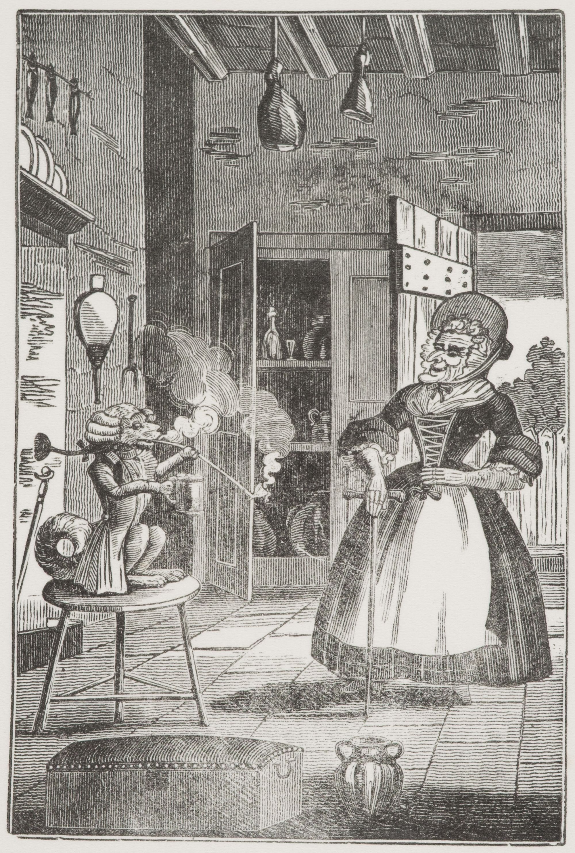 Attributed to George Cruikshank (1792-1878). Old Mother Hubbard and Her ...