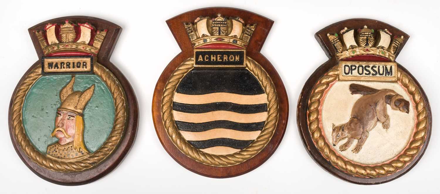 Lot 170 - Ship name plates. A collection of ship name