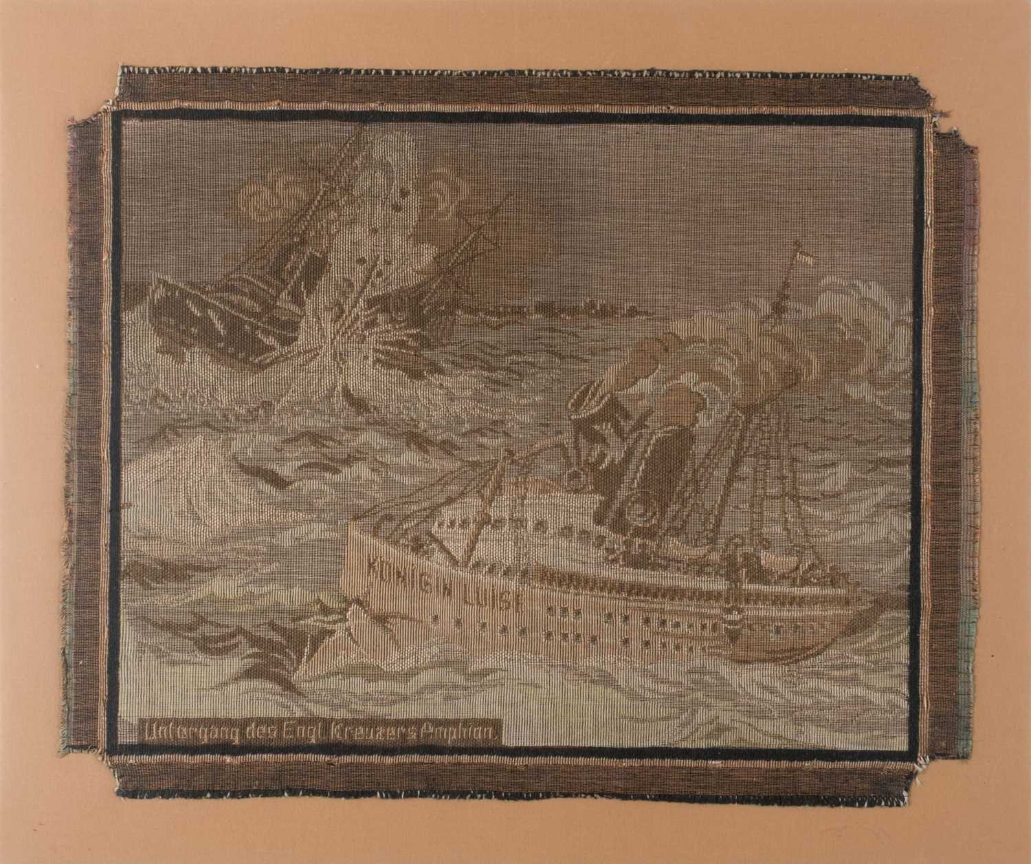 Lot 537 - WWI tapestry. Commemorating the sinking of