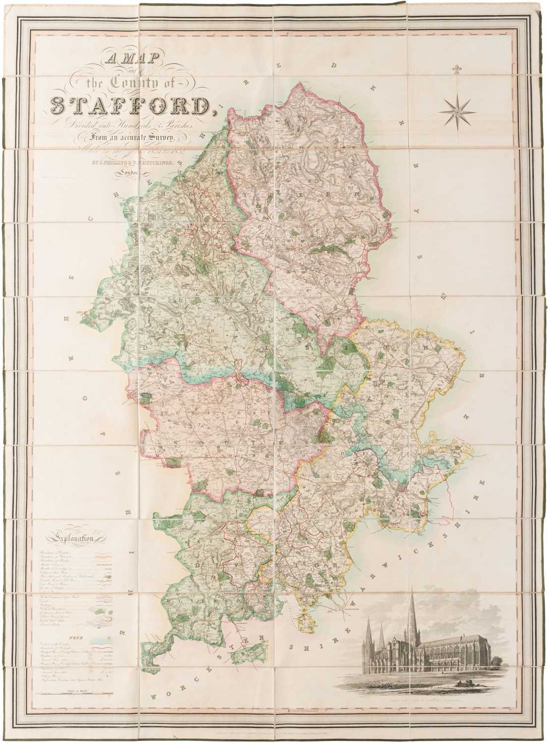 Lot 196 - Folding Maps. A collection of six maps,