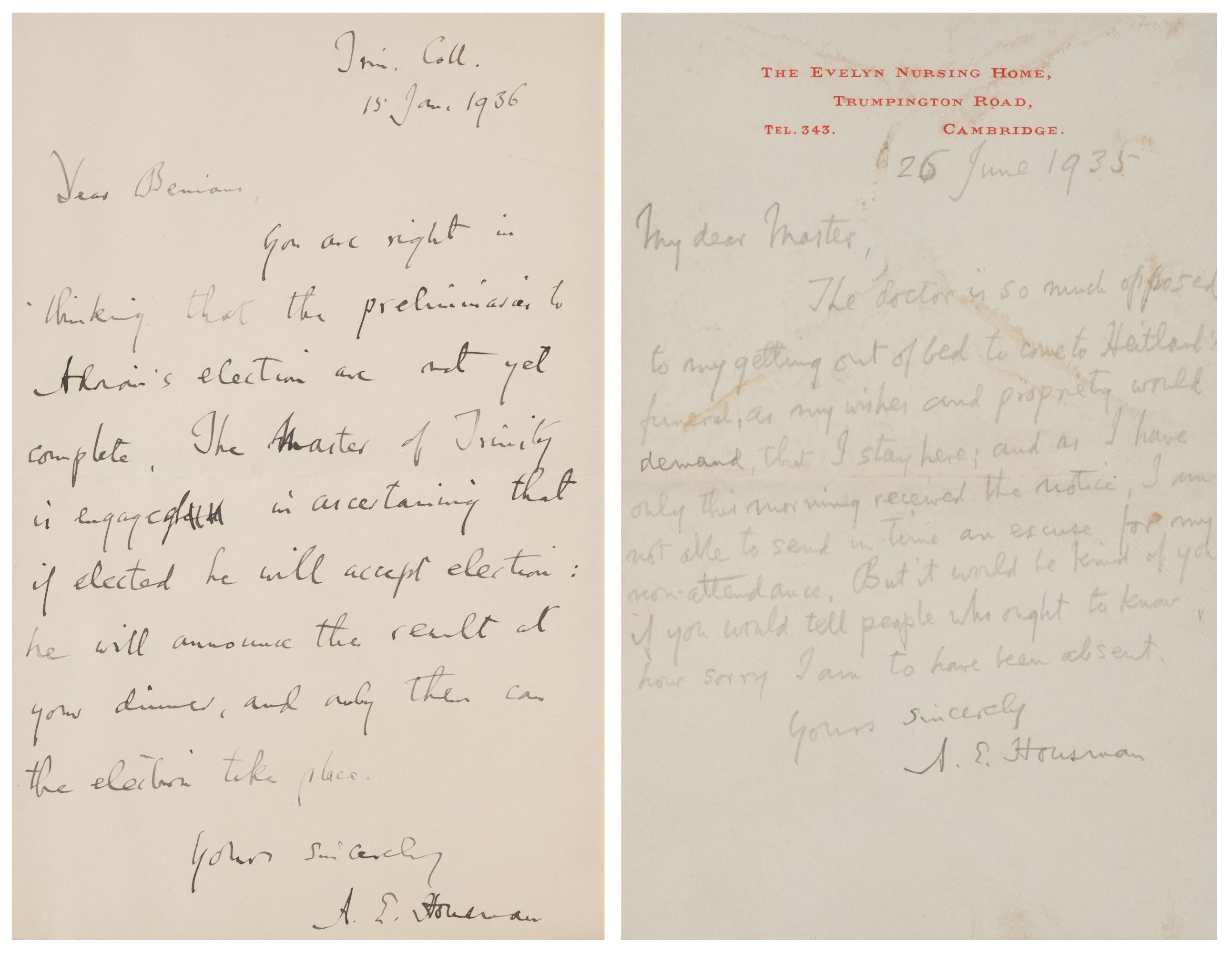 Lot 290 - Housman (Alfred Edward, 1859-1936), English