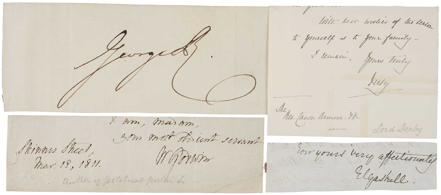 Lot 287 - Historical Autographs. A collection of