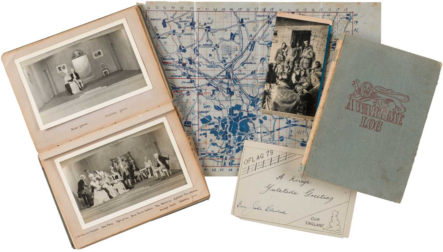 Lot 253 - WWII POW Diaries. Two Wartime Logs, Lt J. A.