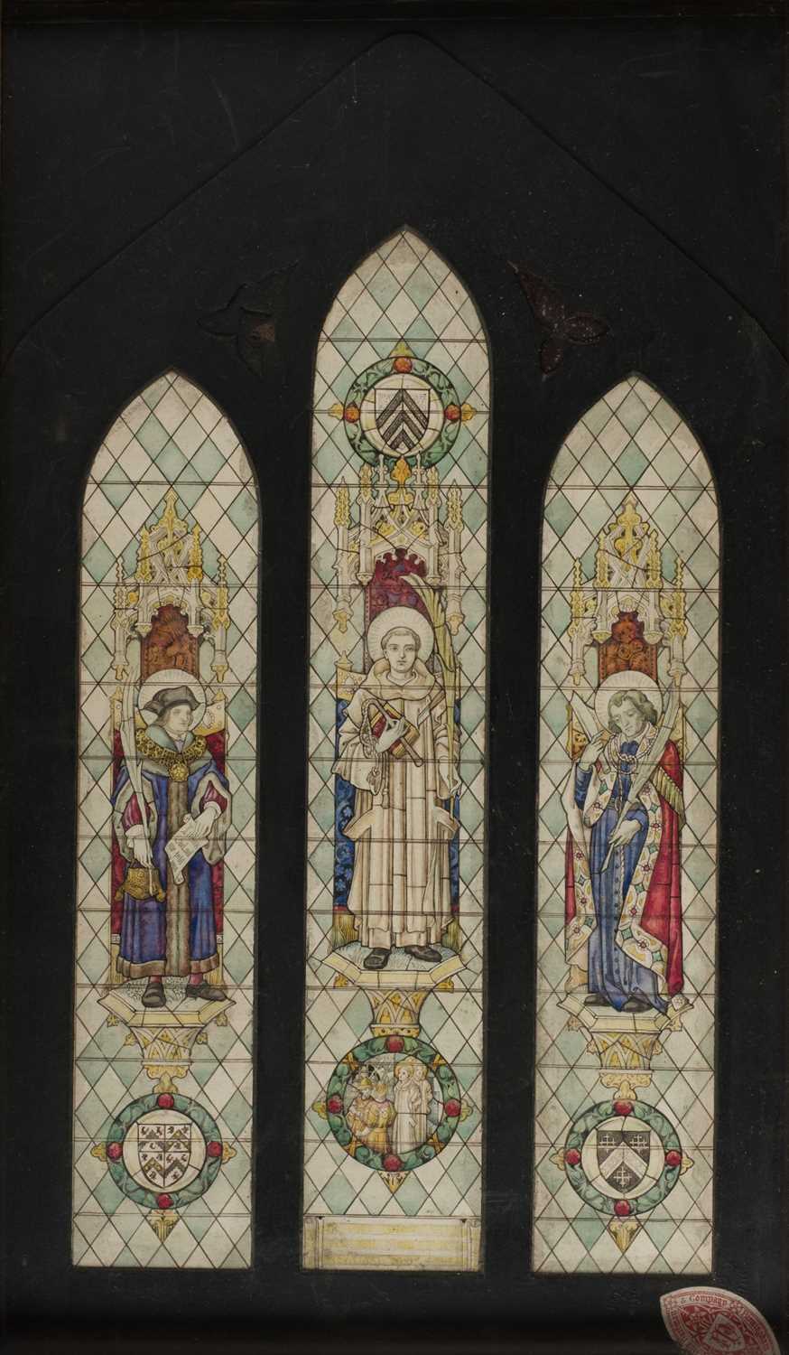 Lot 209 - John Hardman and Co. Six stained glass