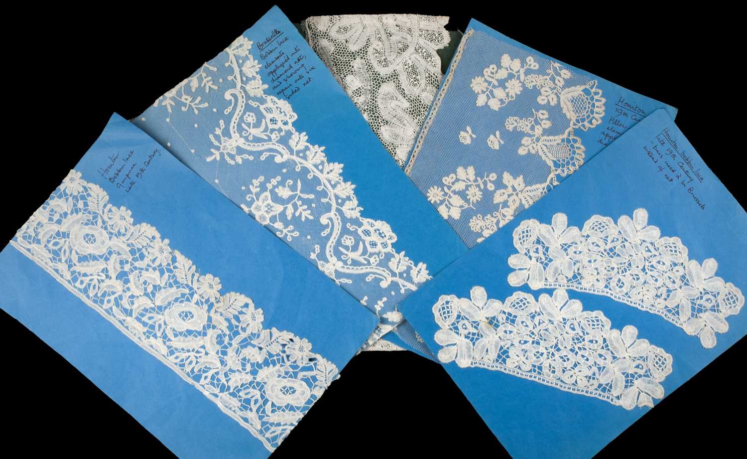 Lot 546 - Lace. Lace samples, 18th century and later,