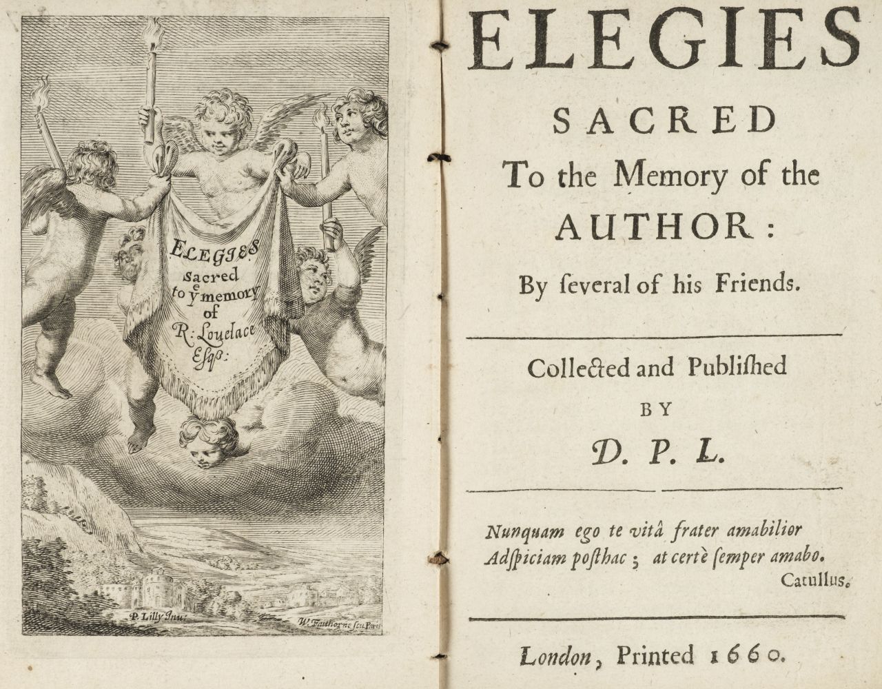 Lot 397 - Lovelace (Richard). [Lucasta. Posthume Poems,